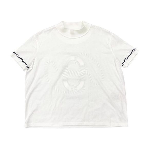 Hermes | Tops | Hermes Short Sleeve Tshirt Cartouche Mock Neck 3e462dl ...